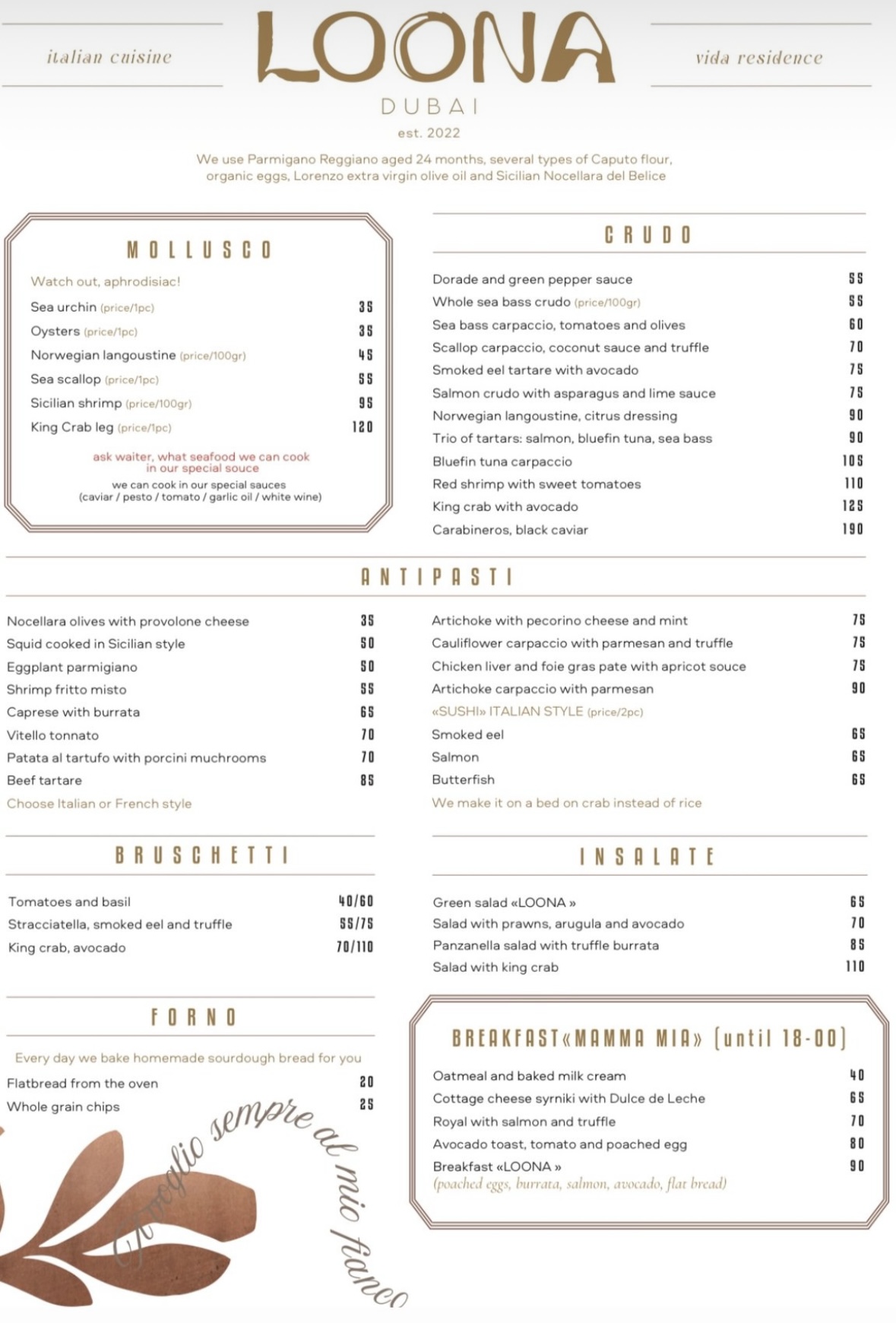 Italian Restaurant Loona Opens At Vida Residence Today – Strictly ...